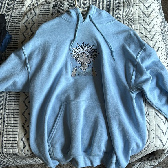 Shirts | Hunter X Hunter Killua Godspeed Embroidered Hoodie | Poshmark